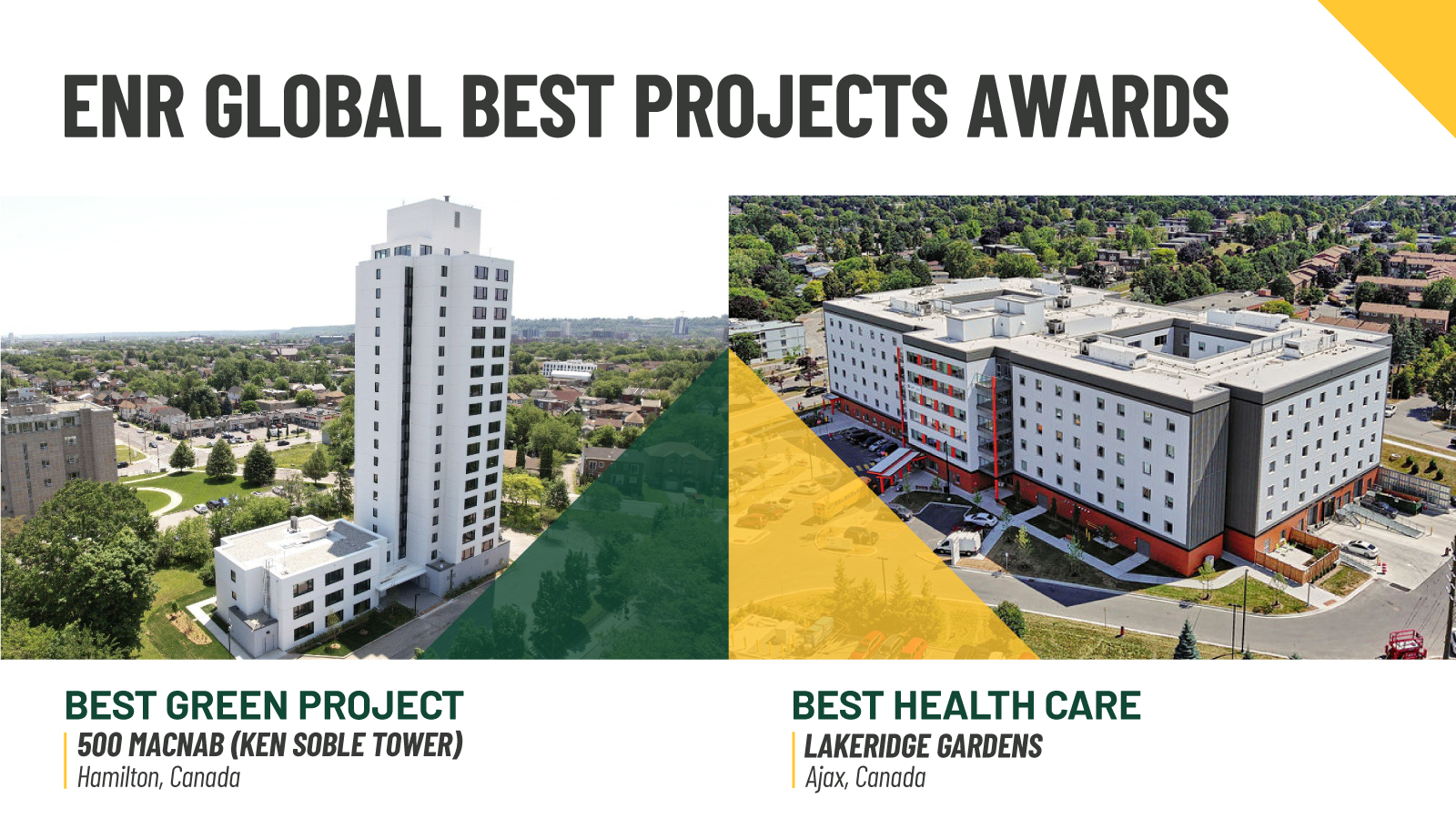 Two PCL Projects Take Home Global Accolades