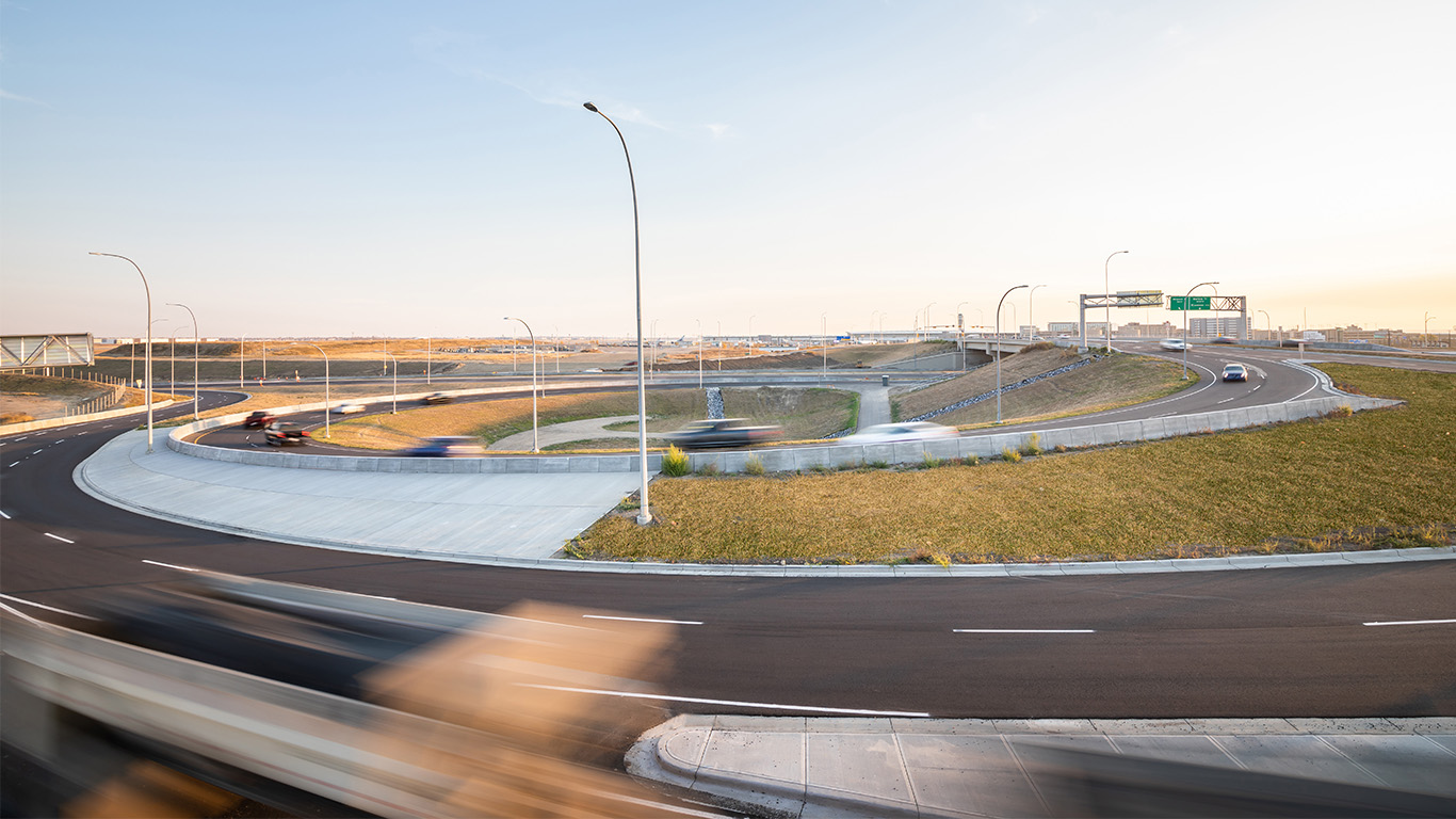 The City of Calgary Airport Interchange 19 Street NE / Barlow Trail NE